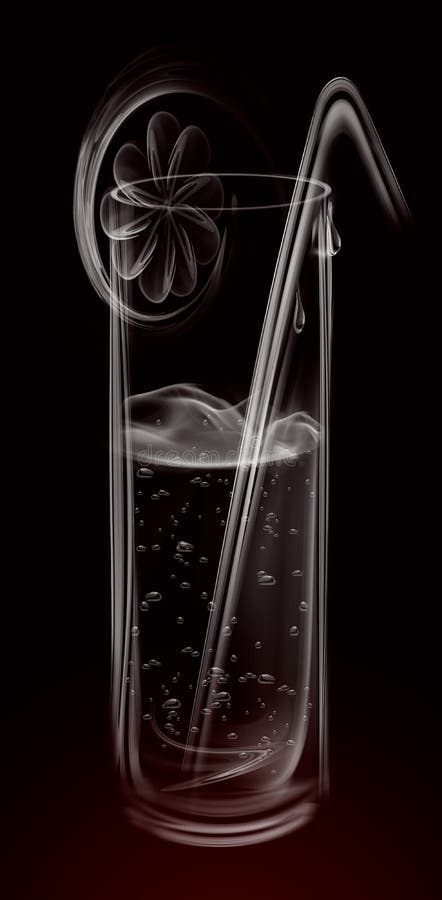 Vidrio del jugo del humo stock de ilustración. Ilustración de humo ...