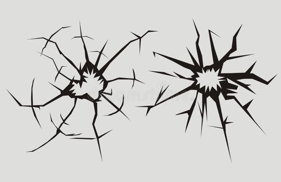 Vidrio Quebrado Ventana Quebrada Ilustración del Vector - Ilustración ...