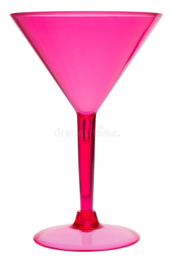 Vidro Cor-de-rosa De Martini No Branco Imagem de Stock - Imagem de ...