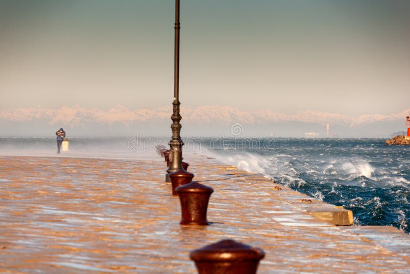 View of the Bora Wind, Trieste Stock Photo - Image of dramatic, coast ...