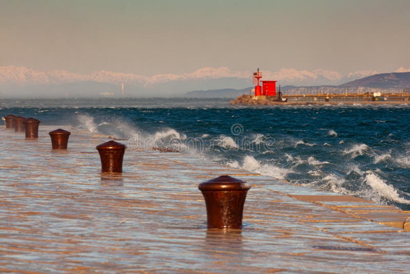 View of the Bora Wind, Trieste Stock Image - Image of overseas, french ...