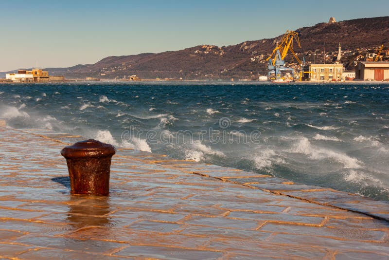 View of the Bora Wind, Trieste Stock Image - Image of overseas, french ...