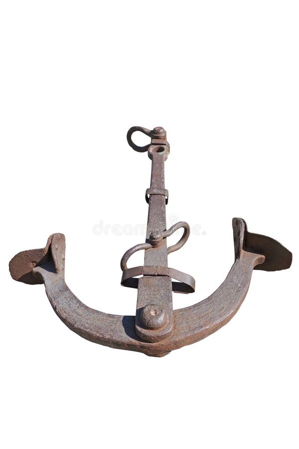 Vieille ancre image stock. Image du réseau, vieux, noir - 44284507