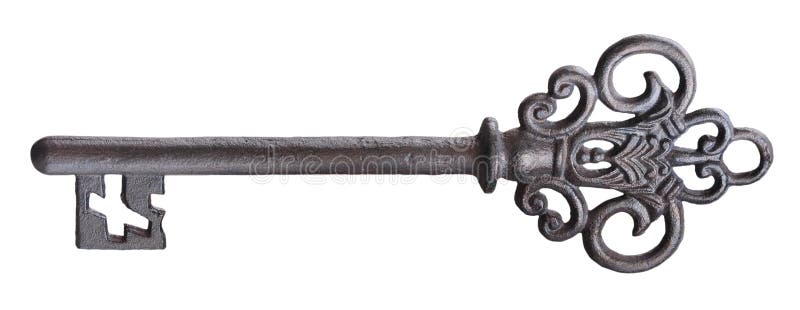 Vieille clé photo stock. Image du rétro, fleuri, garantie - 18655224