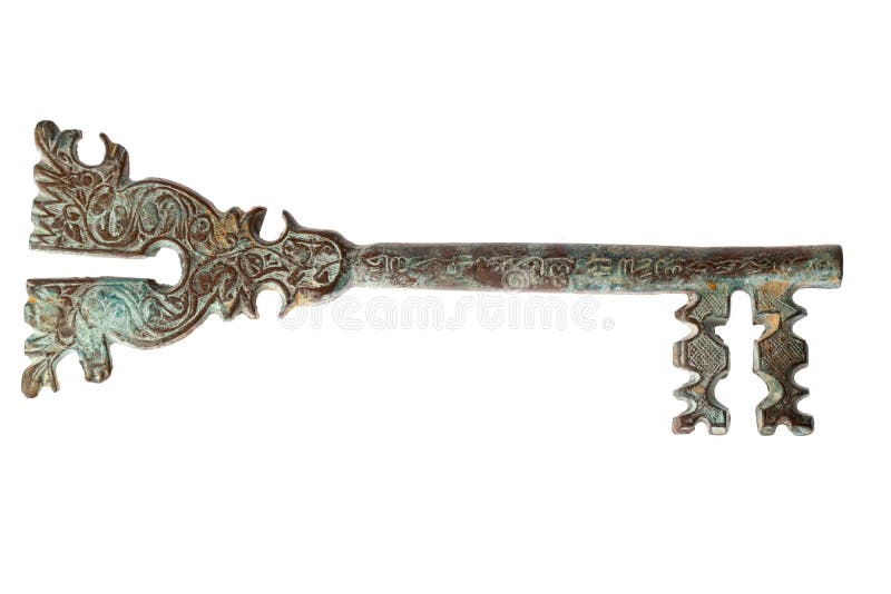 Vieille clé photo stock. Image du rétro, fleuri, garantie - 18655224