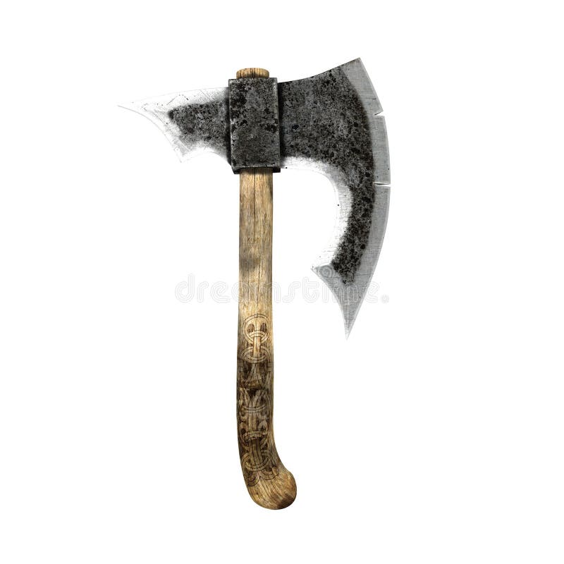 Vieille Hache De Bataille Sur Le Blanc Photo stock - Image du ...