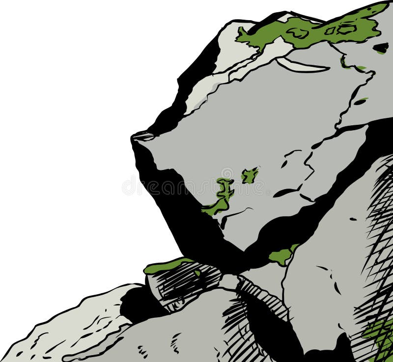 Rochers illustration de vecteur. Illustration du avalanche - 15894981