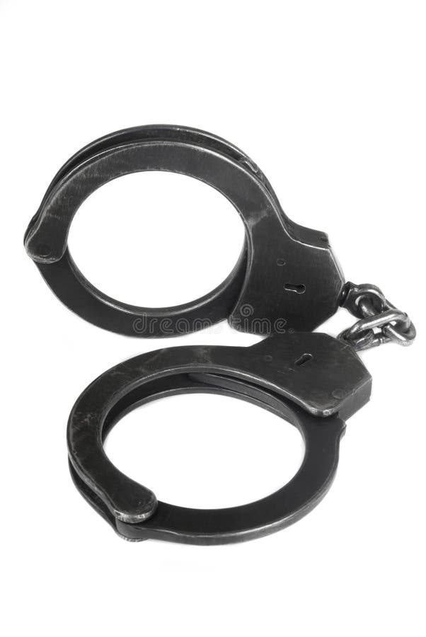 Vieilles menottes image stock. Image du giflé, crime - 28016583