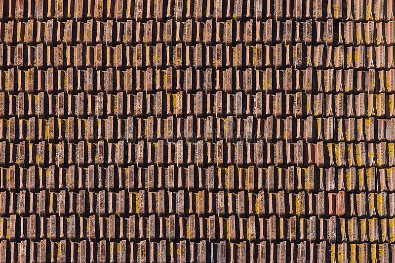 Vieille Texture Rouge De Fond De Tuile De Toit Image stock - Image du ...