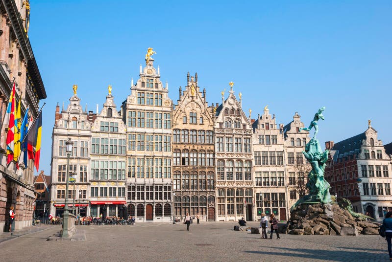 Vieille Ville D'Anvers, Belgique Image stock - Image du centre, ville ...