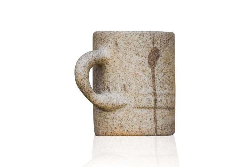 Vieja Copa De Loza Aislada En Blanco Imagen de archivo - Imagen de ...