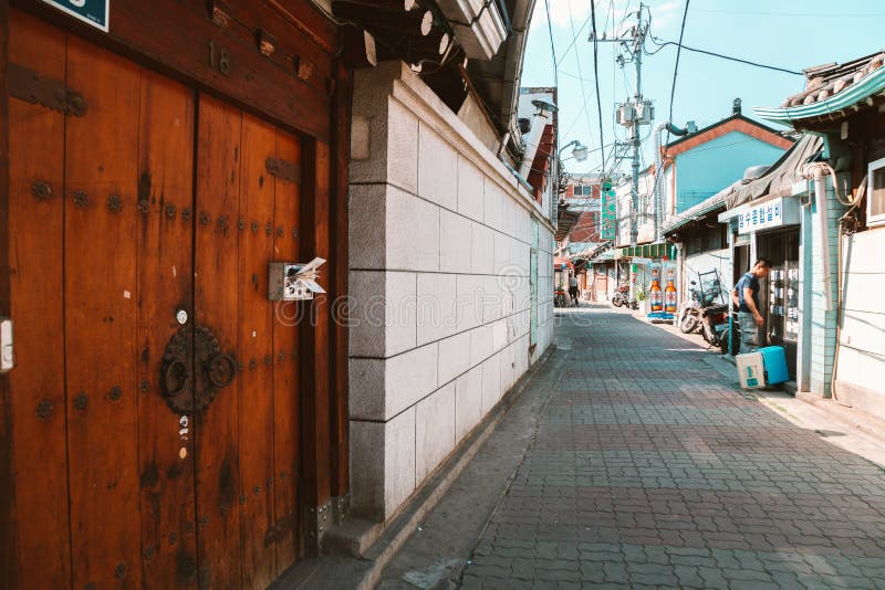 Casas Coreanas Tradicionales Foto de archivo - Imagen de viejo ...
