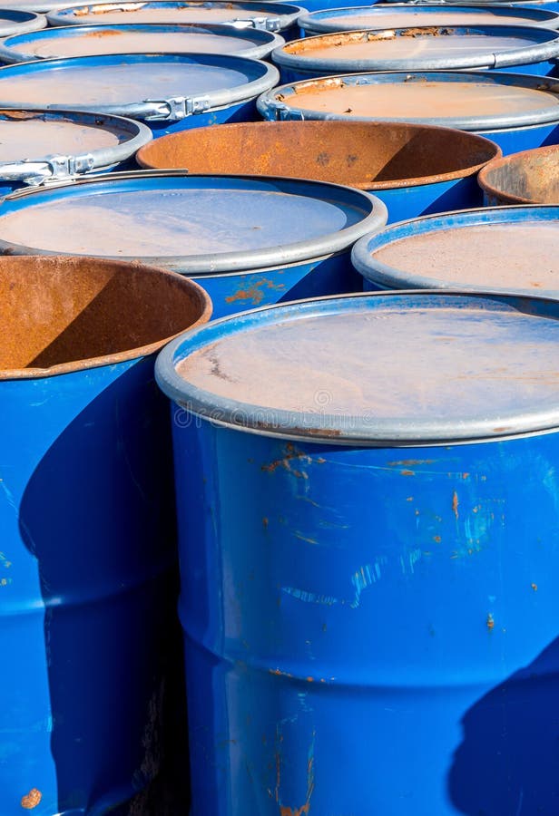 Textura De Fondo De La Industria De Los Barriles Azules Imagen de ...