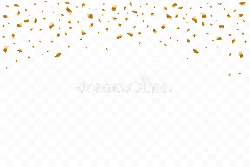 Viele Falling Luxus Golden Confetti Geburtstagsfeier Vector ...