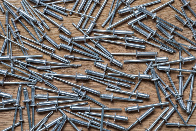 Viele Niete Silberne Farbe Hintergrund Stockfoto - Bild von silberne ...
