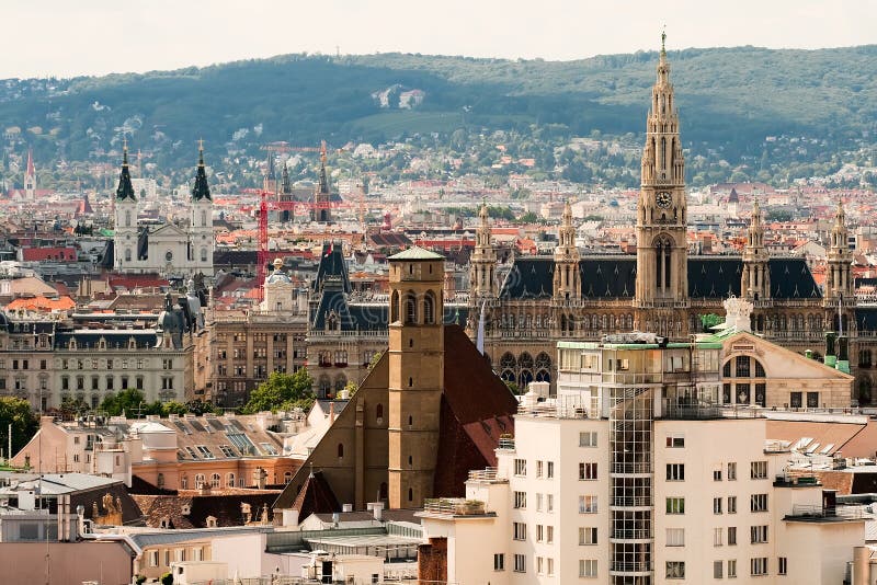 Vienna panorama stock image. Image of wiener, skyline - 16677527