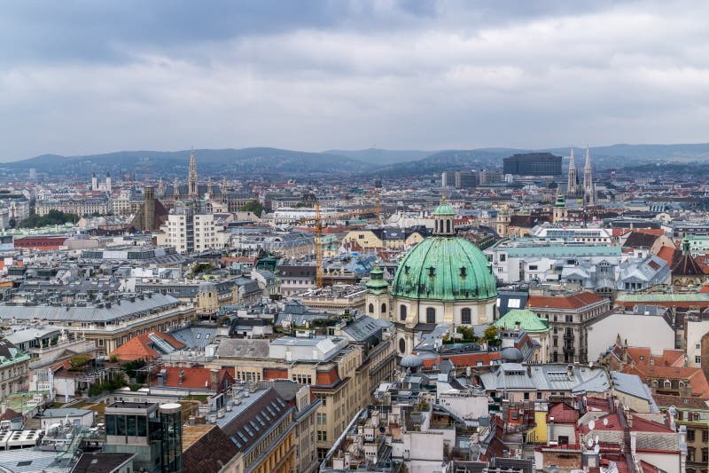 Vienna from above stock photo. Image of view, town, vienna - 46195448