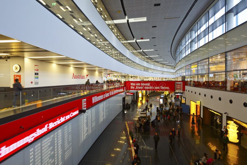Vienna Airport - Departure - Arrival Hall Editorial Photography - Image ...