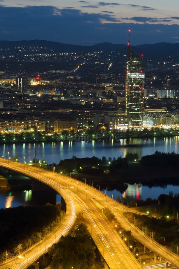 View Donauturm Night Vienna Austria Stock Photos - Free & Royalty-Free ...