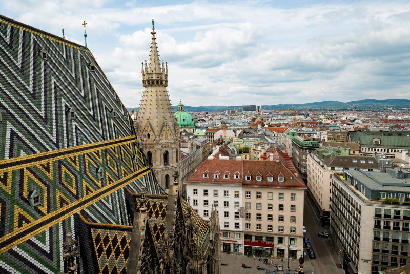 Vienna, Austria Aerial Landscape Editorial Photography - Image of wien ...