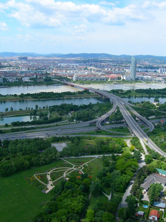 Vienna, Austria Aerial View Stock Photo - Image of recreation, downtown ...