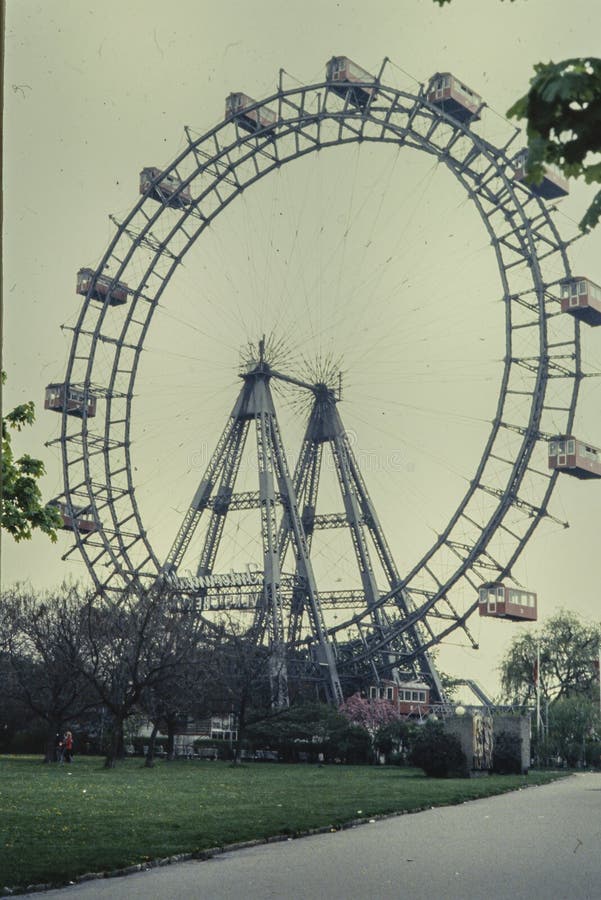 Ferris Wheel in Vienna in 80s Editorial Photography - Image of funfair ...