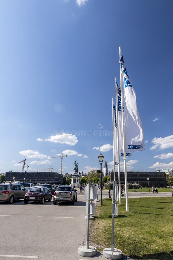 OSCE flags on pole editorial photo. Image of government - 119285116