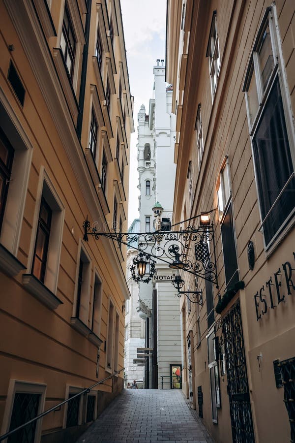 Beautiful Street in the Center of Vienna Editorial Photography - Image ...
