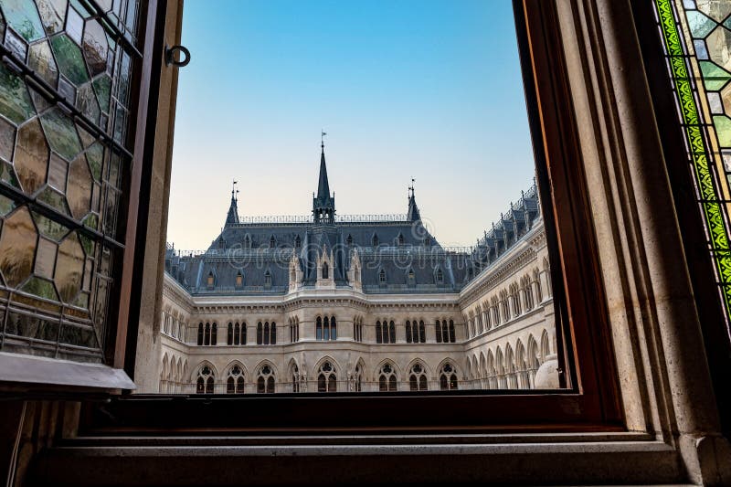 VIENNA, AUSTRIA - AUGUST 28, 2019. Vienna City Hall View from the ...