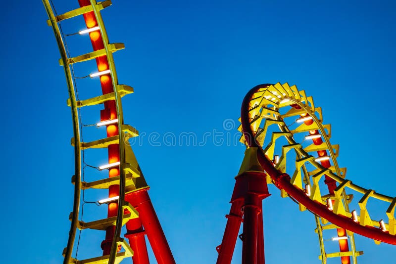 Roller Coaster at the Historic Prater Amusement Park in Vienna ...