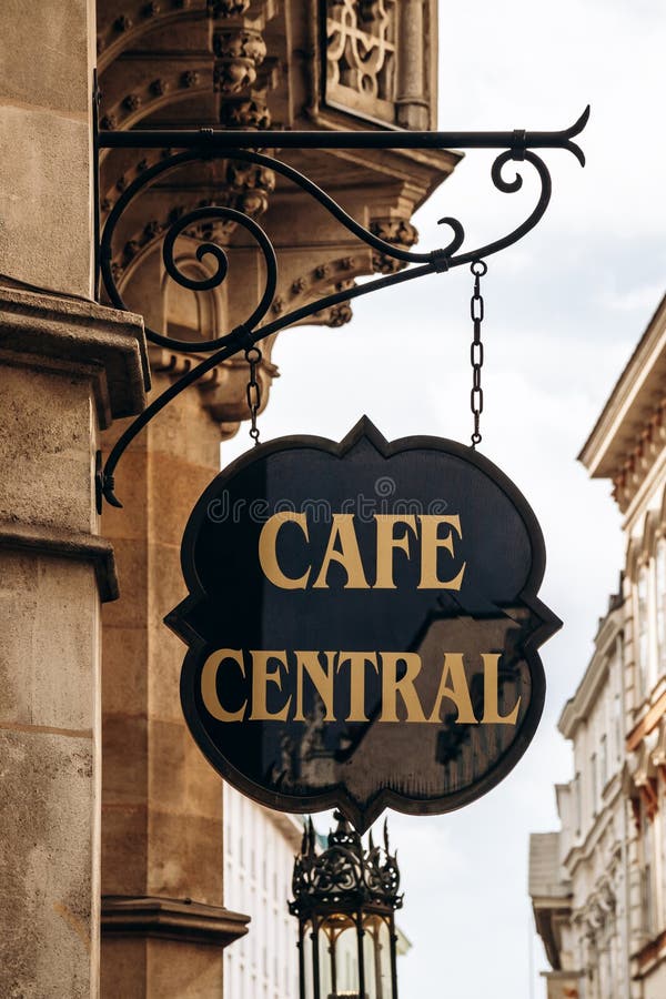 The Sign of the Famous CafÃ© Central in Vienna Editorial Stock Photo ...