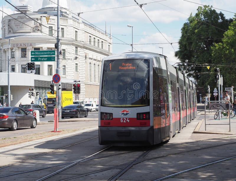 Tram in Vienna editorial stock photo. Image of austrian - 268803863
