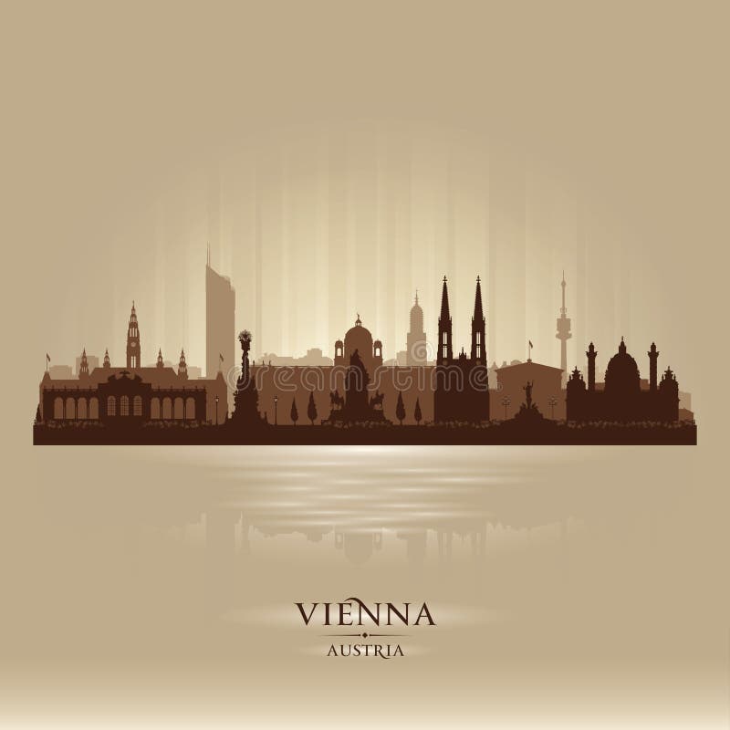 Vienna Austria City Skyline Vector Silhouette Stock Vector ...