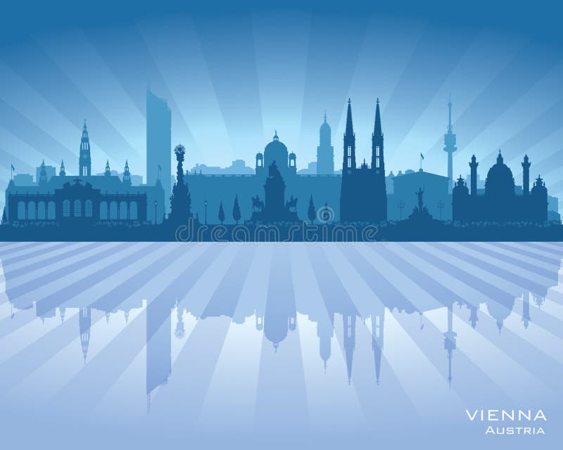 Vienna Austria City Skyline Vector Silhouette Stock Vector ...