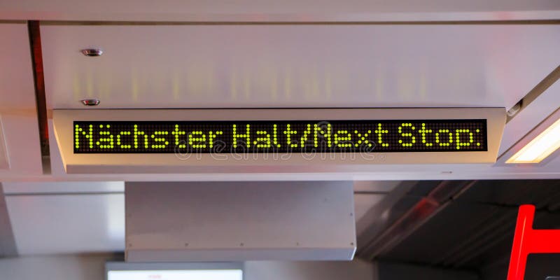 S-Bahn, Next Stop Sign, Vienna, Austria Editorial Photo - Image of ...