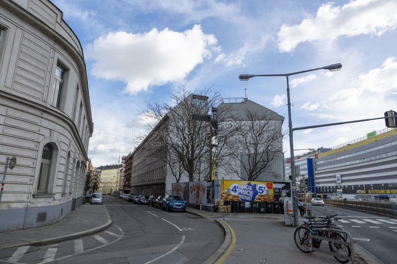 View of One of the Streets in Vienna Editorial Stock Photo - Image of ...