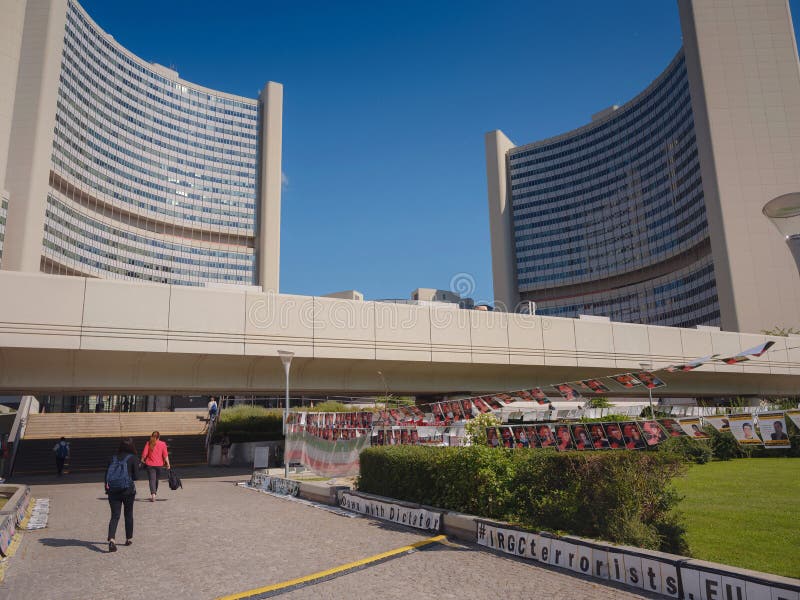 Vienna, Austria - July 27, 2023: UN Headquarters Building in the ...