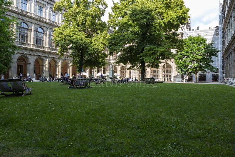 Courtyard of the Vienna State University Building Editorial Photo ...