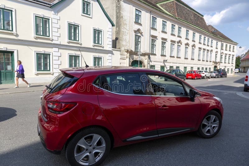 A Red Car Turns on the Road in Vienna Editorial Photo - Image of state ...