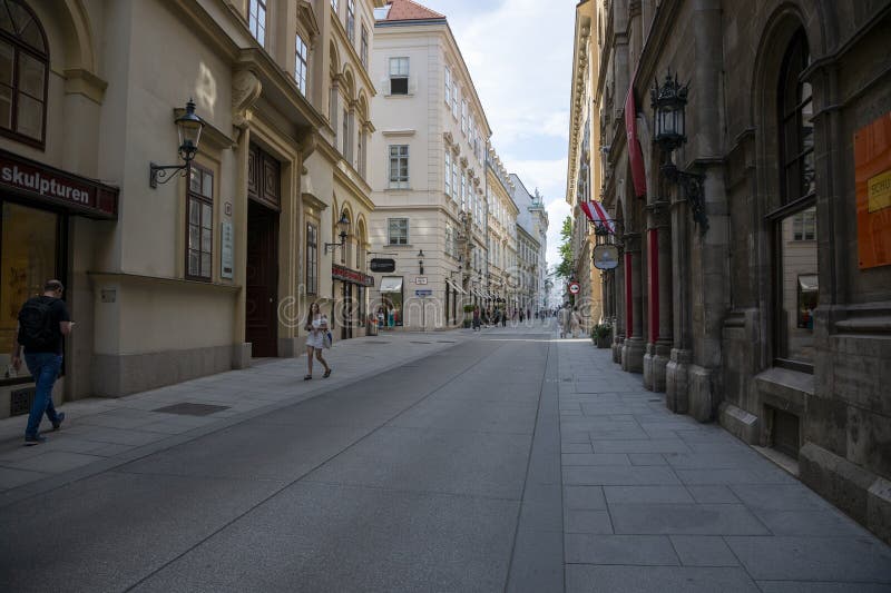 View of One of the Streets in Vienna Editorial Image - Image of ...
