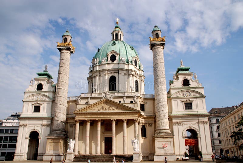 Vienna, Austria: Karlskirche Editorial Image - Image of borromeo ...