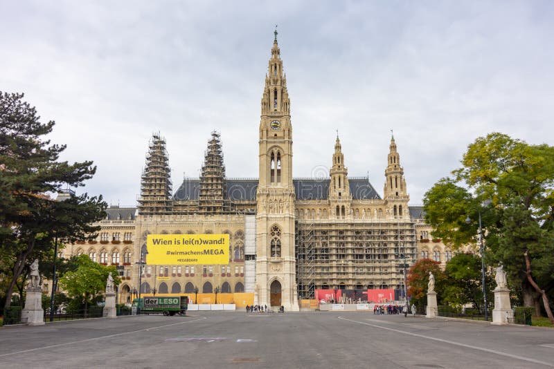 Vienna, Austria - October 2021: Vienna City Hall in Autumn Editorial ...