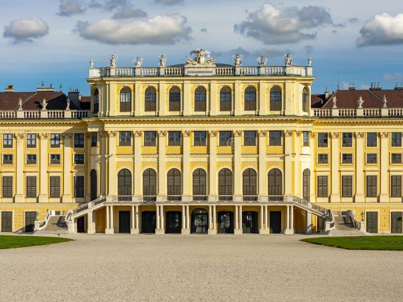 Vienna, Austria - October 2021: Schonbrunn Palace Facade in Vienna ...
