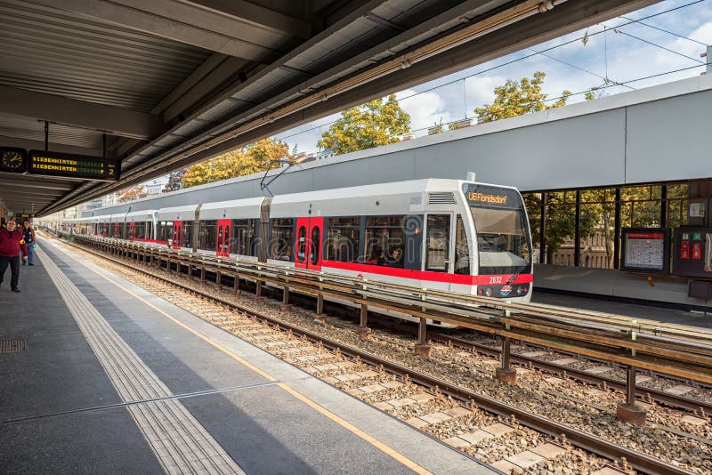 VIENNA, AUSTRIA - OCTOBER 08, 2016: Vienna Train and Metro Station ...
