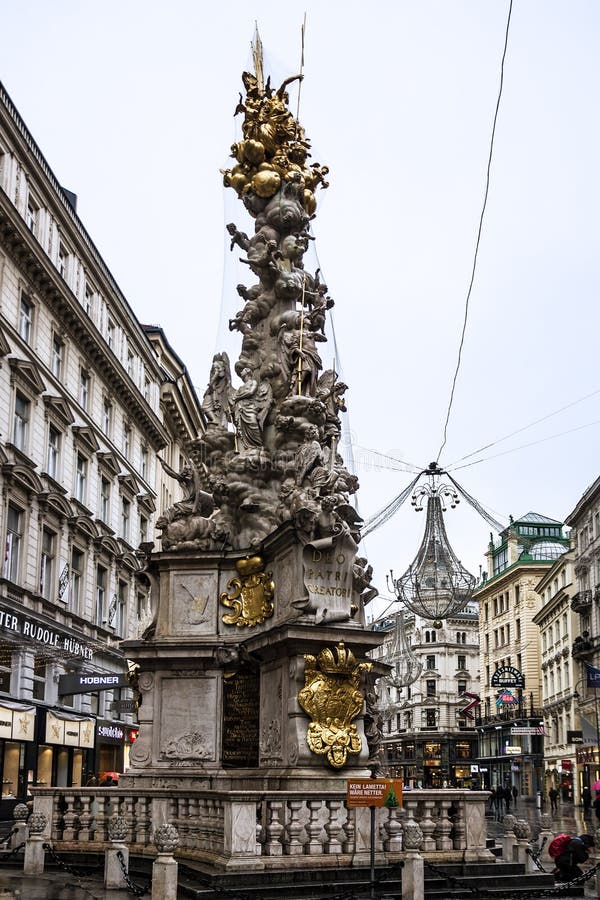 Vienna, Austria: Plague Column Archtecture in Vienna. Editorial Stock ...