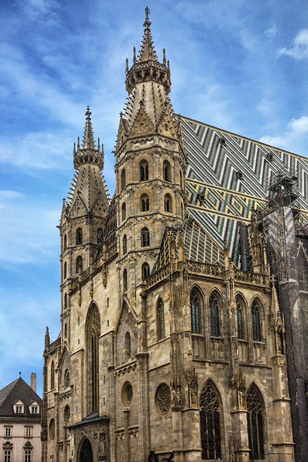Vienna, Austria. Saint Stephan Cathedral Church Stock Image - Image of ...