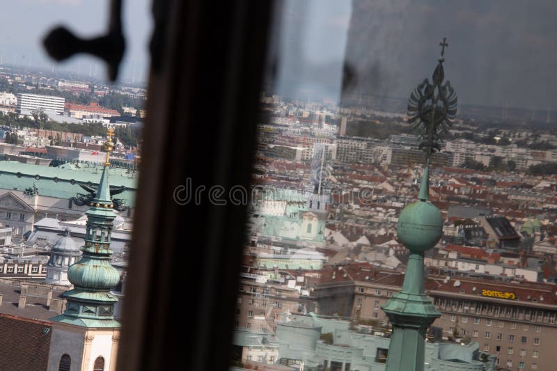 VIENNA, AUSTRIA - September 9, 2017: Elevated View of Vienna Cityscape ...
