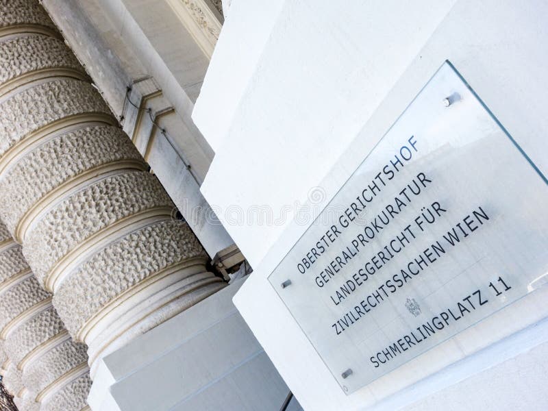 Vienna. Austria. Supreme Court Editorial Stock Photo - Image of action ...