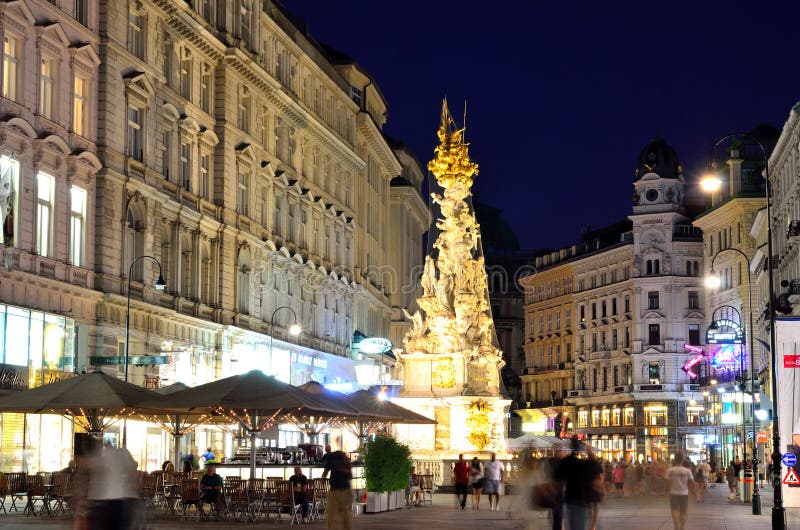 Vienna, Austria editorial image. Image of city, night - 58993535