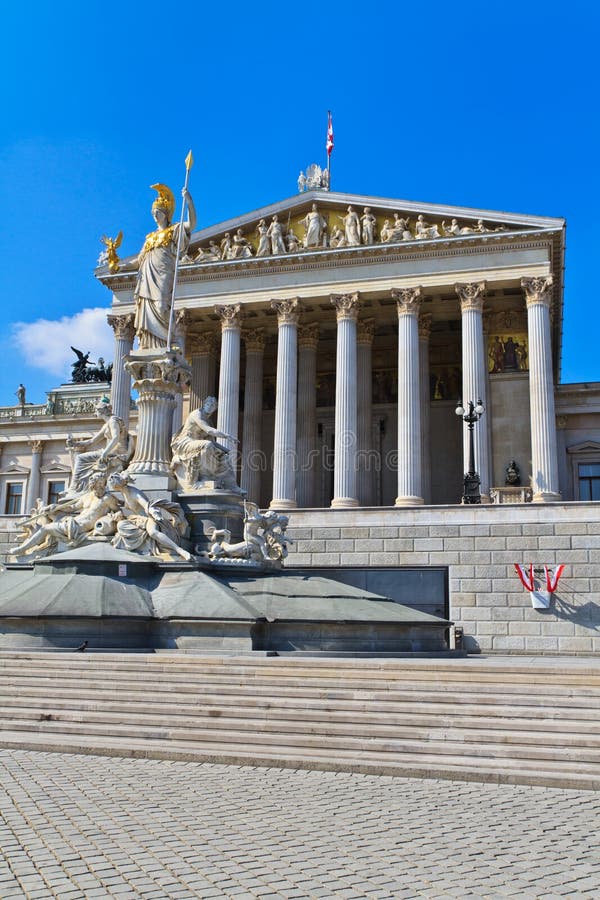 Vienna - Austrian Parliament Building Stock Image - Image of ...
